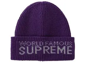Supreme World Famous Beanie - Dark Purple