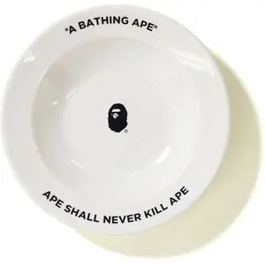 A BATHING APE Ape Head Plate - White