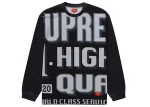 Supreme World Class Long Sleeve Top - Black