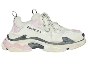 Balenciaga Triple S Lace-up Sneakers - White/pink