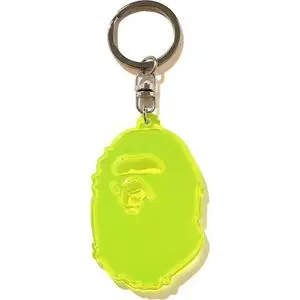 A BATHING APE Ape Head Reflective Keychain - Yellow
