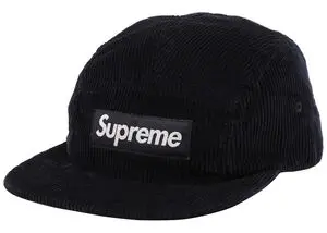 Supreme Corduroy Camp Cap - Navy Blue