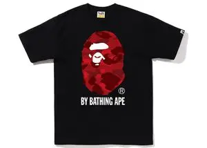 A BATHING APE Camo By Bathing Ape Tee Shirt (fw22) Black Red