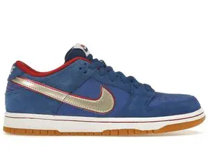 Nike Dunk Low Sneakers - Blue Ribbon/metallic Vegas Gold/varsity Red
