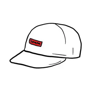 Supreme Cordura Small Box 6-panel Cap - White