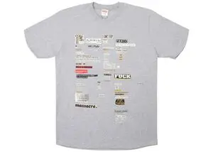 Supreme Cutouts Tee Shirt - Heather Grey