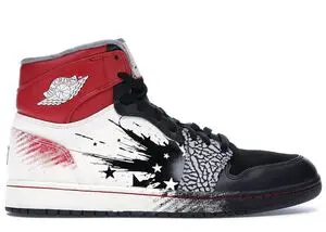 JORDAN 1 Retro Dave White Sneakers - Black/sport Red/white