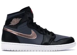 JORDAN 1 Retro Bronze Medal Sneakers - Black/metallic Red Bronze/dark Grey