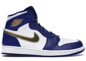 JORDAN 1 Retro Gold Medal Sneakers - Deep Royal Blue/metallic Gold Coin/white