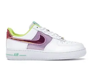 Nike Air Force 1 Low-top Sneakers - White/lemon Venom/electro Green