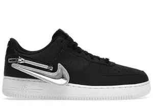 Nike Air Force 1 Low Zip Swooshin Sneakers - Black/white