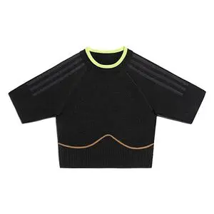 Adidas Ivy Park Knit Crop Top - Black/mesa