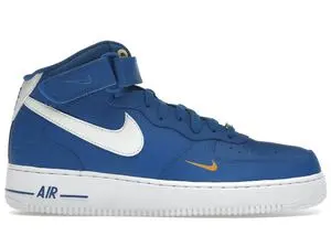 Nike Force 1 Mid '07 Lv8 40th Anniversary - Blue Jay/yellow Ocher/white