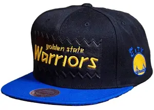 Mitchell & Ness Golden State Warriors Sta3 Wool Snapback Cap - Black