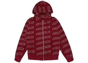 Supreme Repeat Zip Up Hooded Sweatshirt