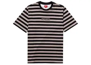 Supreme Reverse Stripe Short Sleeve Top - Black