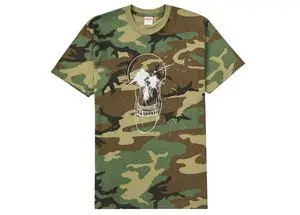 Supreme Ralph Steadman Skull Tee Shirt Woodland Camo