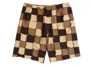 Supreme Reverse Patchwork Sweatshort - Brown