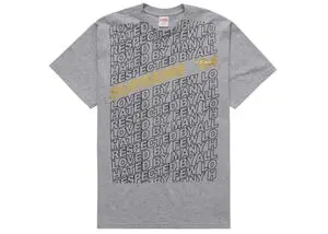 Supreme Respected Tee Shirt - Heather Grey