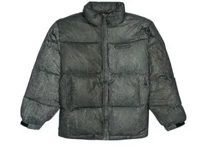 Supreme Reflective Speckled Down Jacket - Black