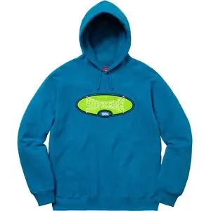 Supreme Reverse Fleece Hooded Sweatshirt Dark Aqua