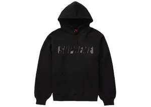 Supreme Reflective Cutout Hooded Sweatshirt - Black