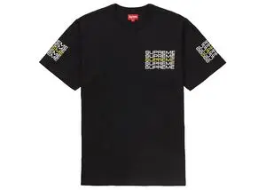 Supreme Stack Logo Tee Shirt - Black