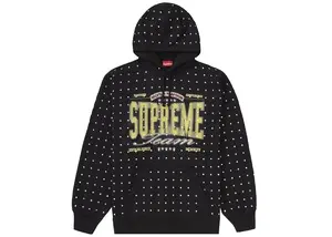 Supreme Rhinestone Hooded Sweatshirt - Black