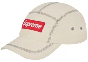 Supreme Reflective Stitch Camp Cap - Natural