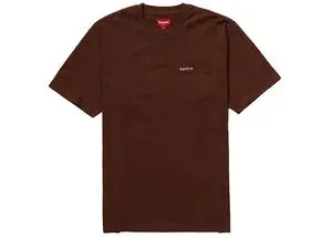 Supreme Short Sleeve Pocket Tee Shirt - Brown