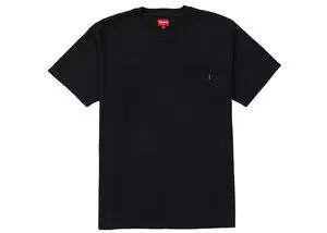 Supreme Short Sleeve Pocket Tee Shirt - Black