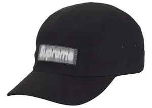 Supreme Reversed Label Camp Cap - Black