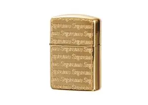 Supreme Repeat Engraved Zippo - Gold