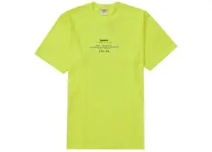 Supreme Standard Tee Shirt - Fluorescent Yellow