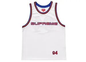 Supreme Rhinestone Basketball Jersey - White