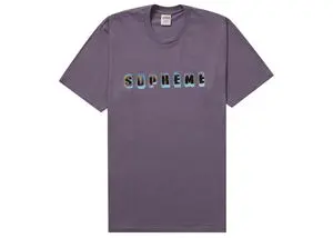 Supreme Stencil Tee Shirt Dusty Purple