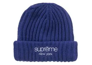 Supreme Ribbed Beanie - Dark Royal