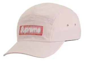 Supreme Reversed Label Camp Cap - Pink