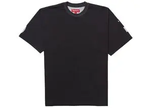 Supreme Split Short Sleeve Top - Black