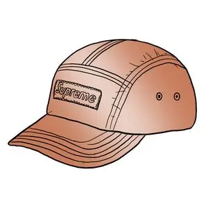 Supreme Reflective Camp Cap - Orange