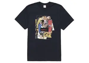 Supreme Stack Tee Shirt - Navy Blue