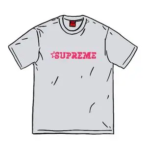 Supreme Star Logo Short Sleeve Top - Heather Grey