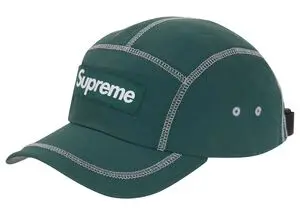 Supreme Reflective Stitch Camp Cap - Dark Green