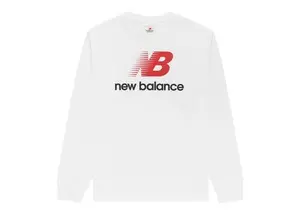NEW BALANCE Made In Usa Heritage Long Sleeve T-shirt - White/red/black