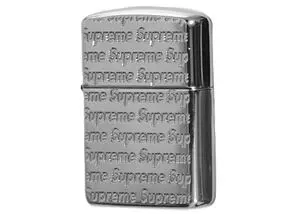 Supreme Repeat Engraved Zippo - Silver