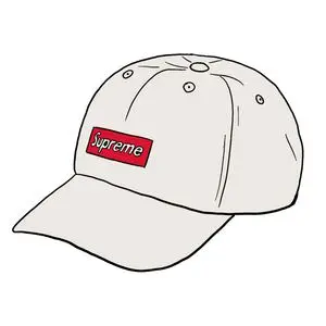 Supreme Ripple Corduroy 6-panel Cap - White