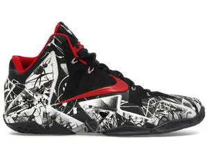 Nike Lebron Graffiti Sneakers - White/university Red/black