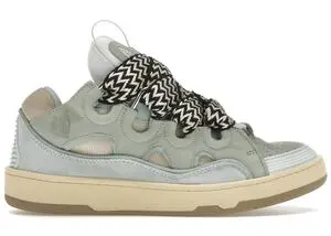 LANVIN Leather Curb Sneakers - Pale Blue