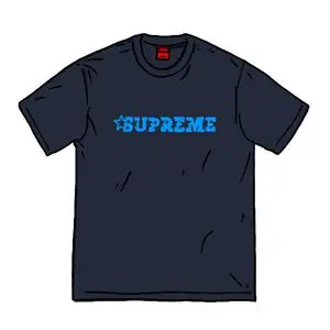 Supreme Star Logo Short Sleeve Top - Navy Blue