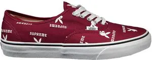 VANS Authentic Supreme X Playboy Sneakers - Burgundy
